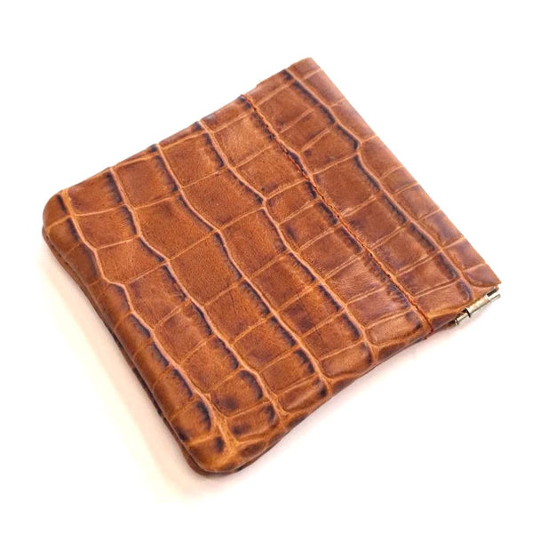 Croco Tan Pocket Squeeze Pouch - Hammer & Smith